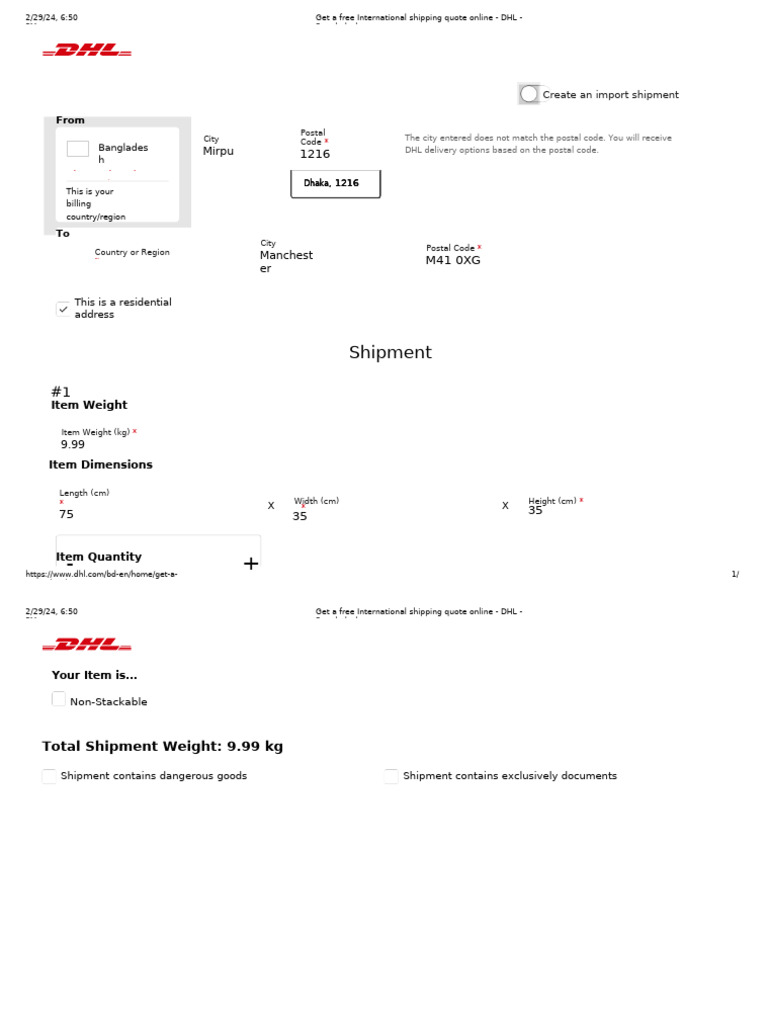 DHL - Bangladesh | PDF