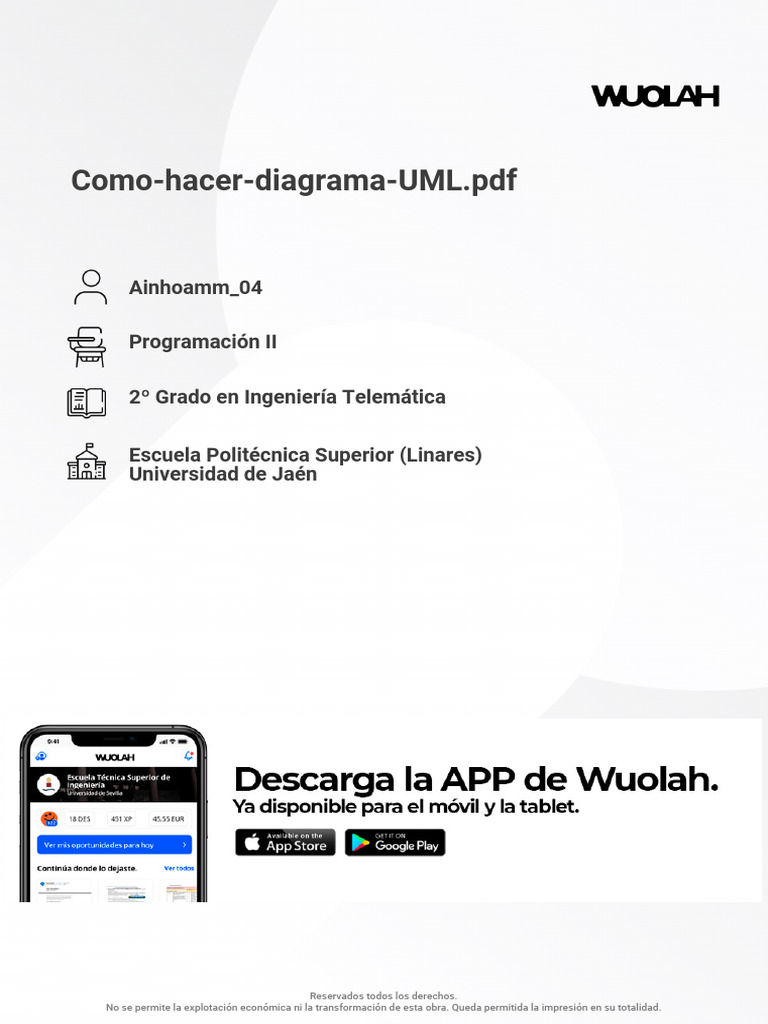 Wuolah Free Como Hacer Diagrama UML (1) | PDF