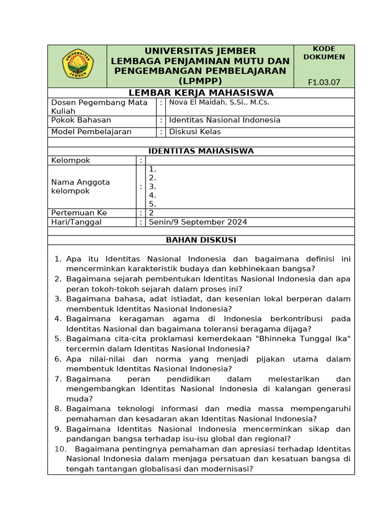 LKM 2 Identitas Nasional-1 | PDF