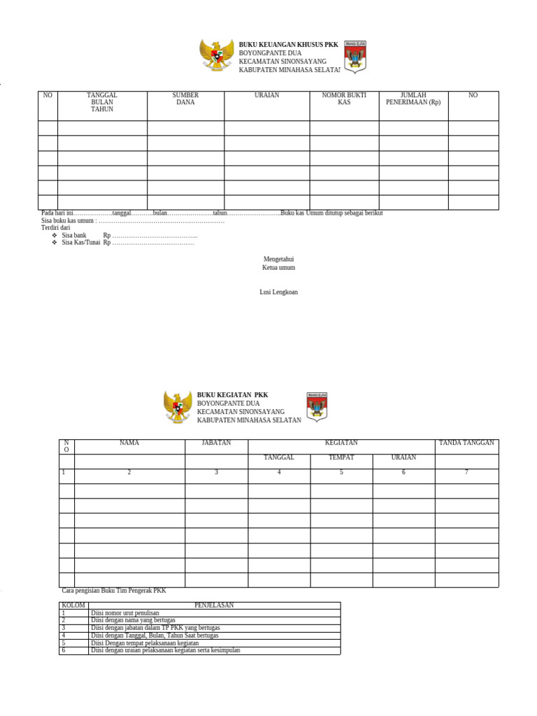 Buku Buku Khusus PKK 2024 | PDF