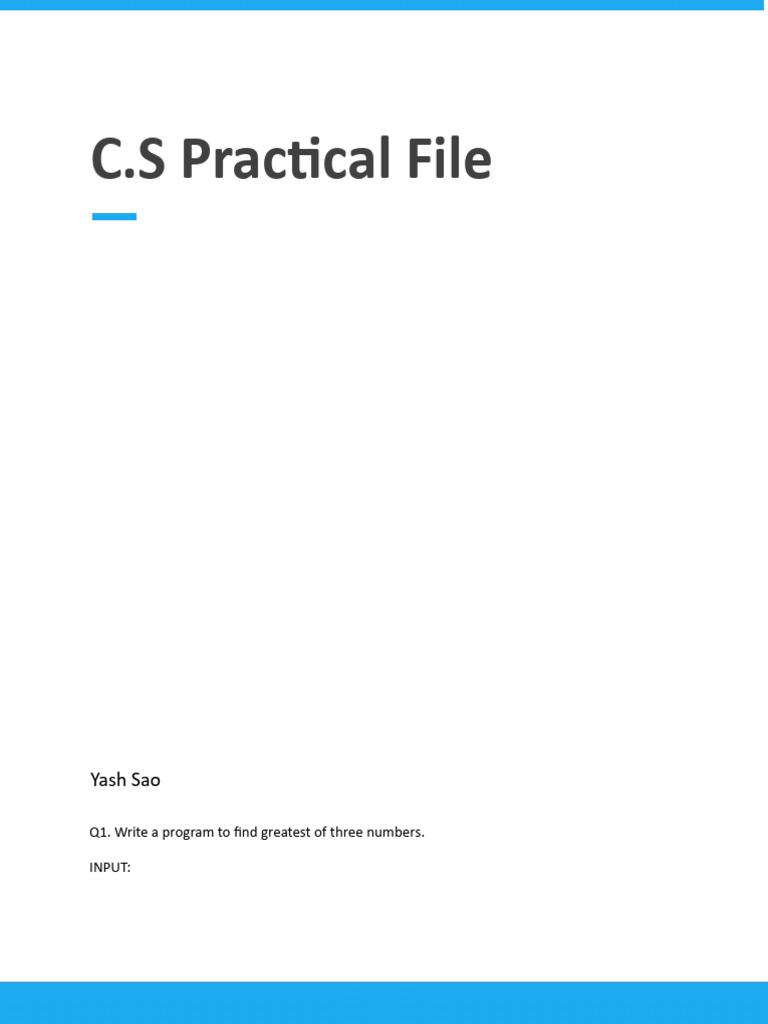 Cs Prac File New | PDF