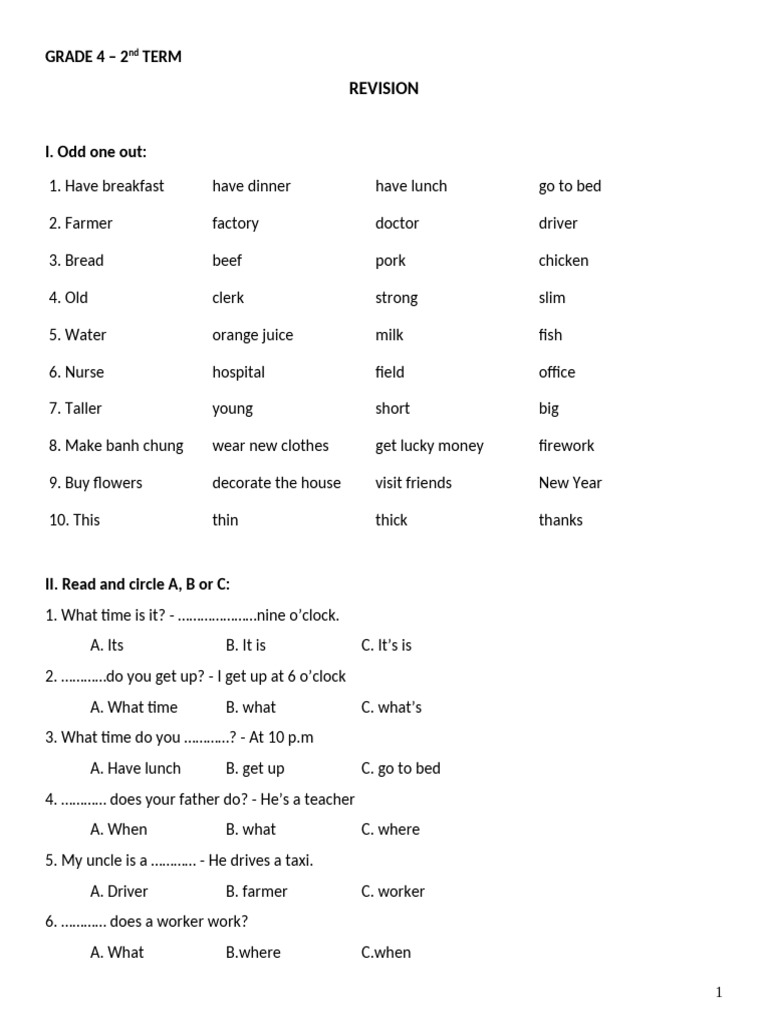 ĐỀ CƯƠNG ÔN TẬP HK II | PDF