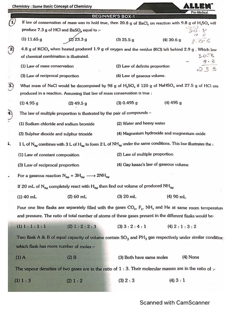 Some Basic Concepts of Chemistry BB | PDF