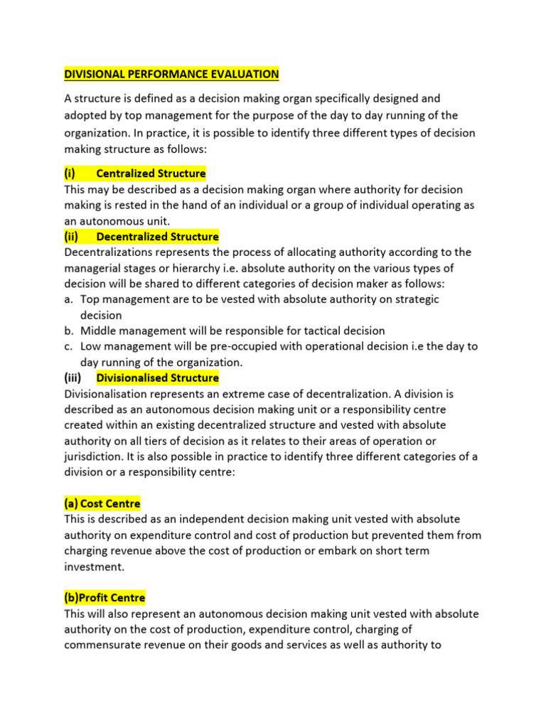 PM Divisional Performance Evaluation | PDF
