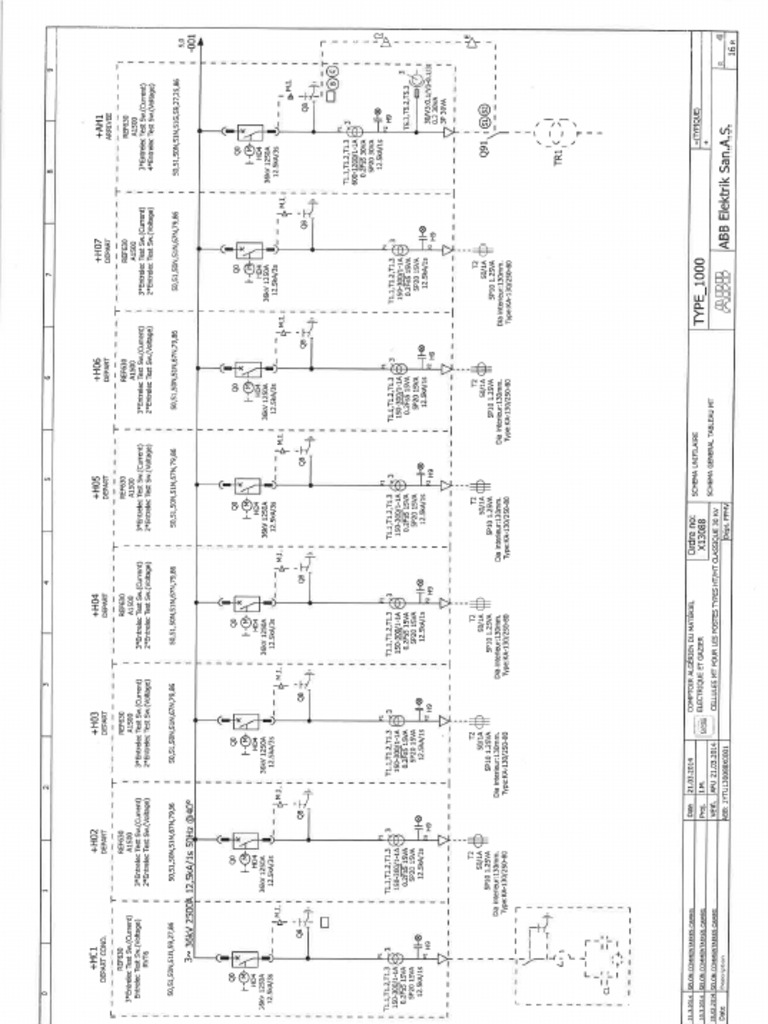 SLD For 30KV MV Panel-Schema Unifilaire | PDF