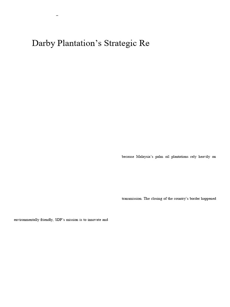 Navigating Challenges in the Palm Oil Industry: Sime Darby Plantation’s ... Navigating Challenges in the Palm Oil Industry: Sime Darby Plantation’s ...