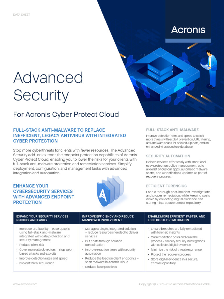 Data Sheet Acronis Cyber Protect Cloud Advanced Security EN US | PDF | Antivirus Software ...