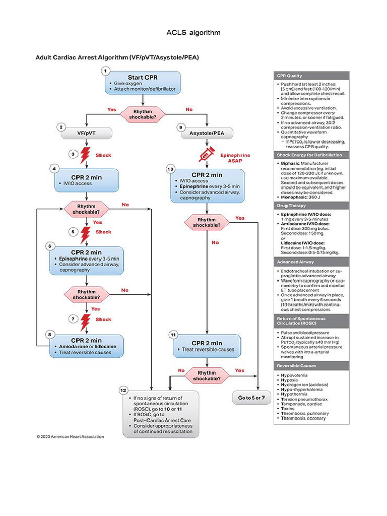 ACLS algorithm 2020 | PDF
