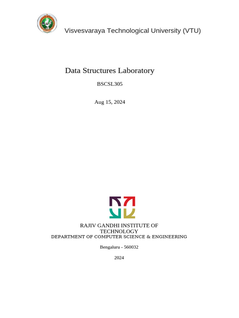 Data Structures Laboratory | PDF | Queue (Abstract Data Type) | Teaching Methods & Materials