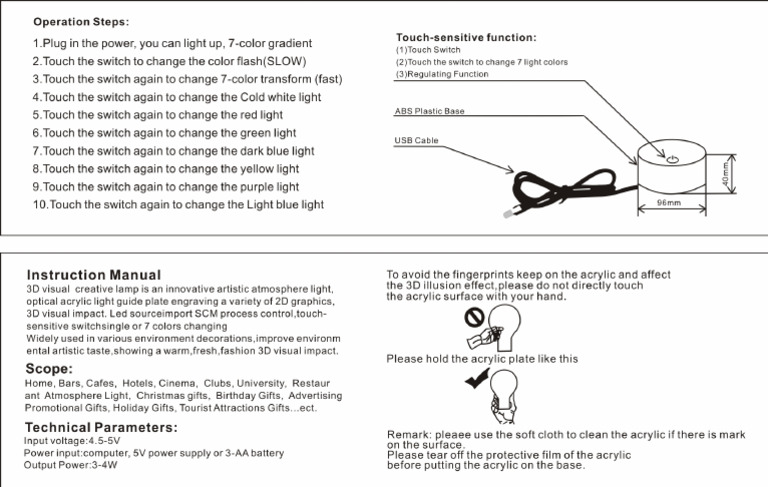 Disco Ball Temu Instructions Manual | PDF