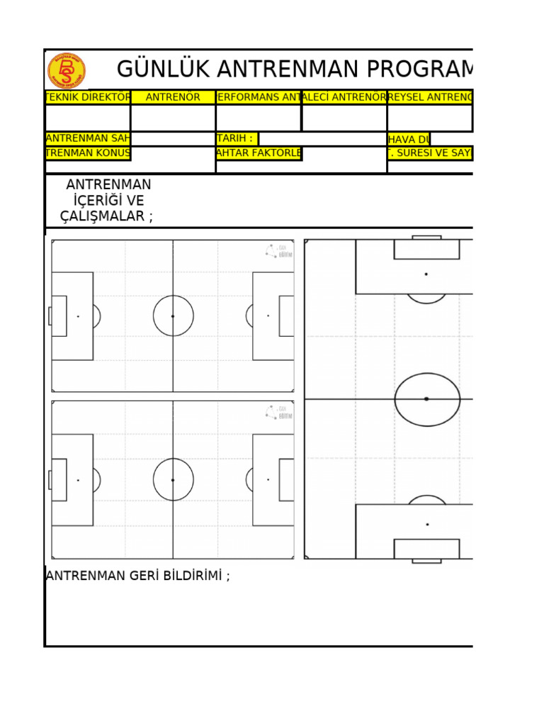 Günlük Antrenman Programi | PDF