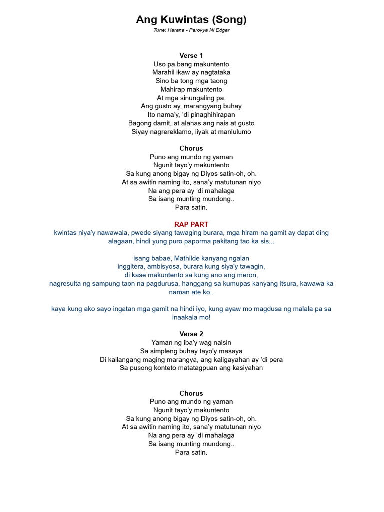 Ang Kuwintas 1 | PDF