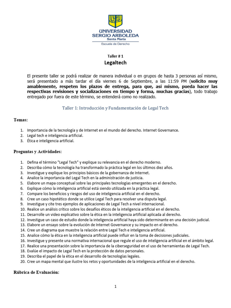 Taller 1 Legaltech | PDF