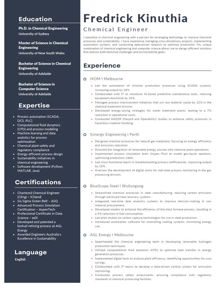 Black White Minimalist CV Resume | PDF