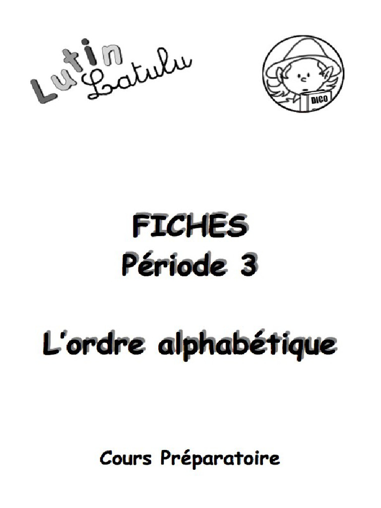 Livret Alphabet | PDF
