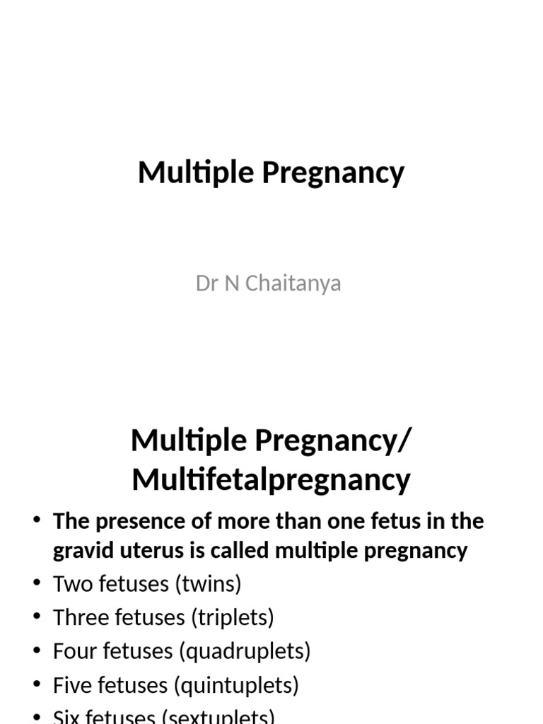 Multiple Pregnancy Lecture | PDF
