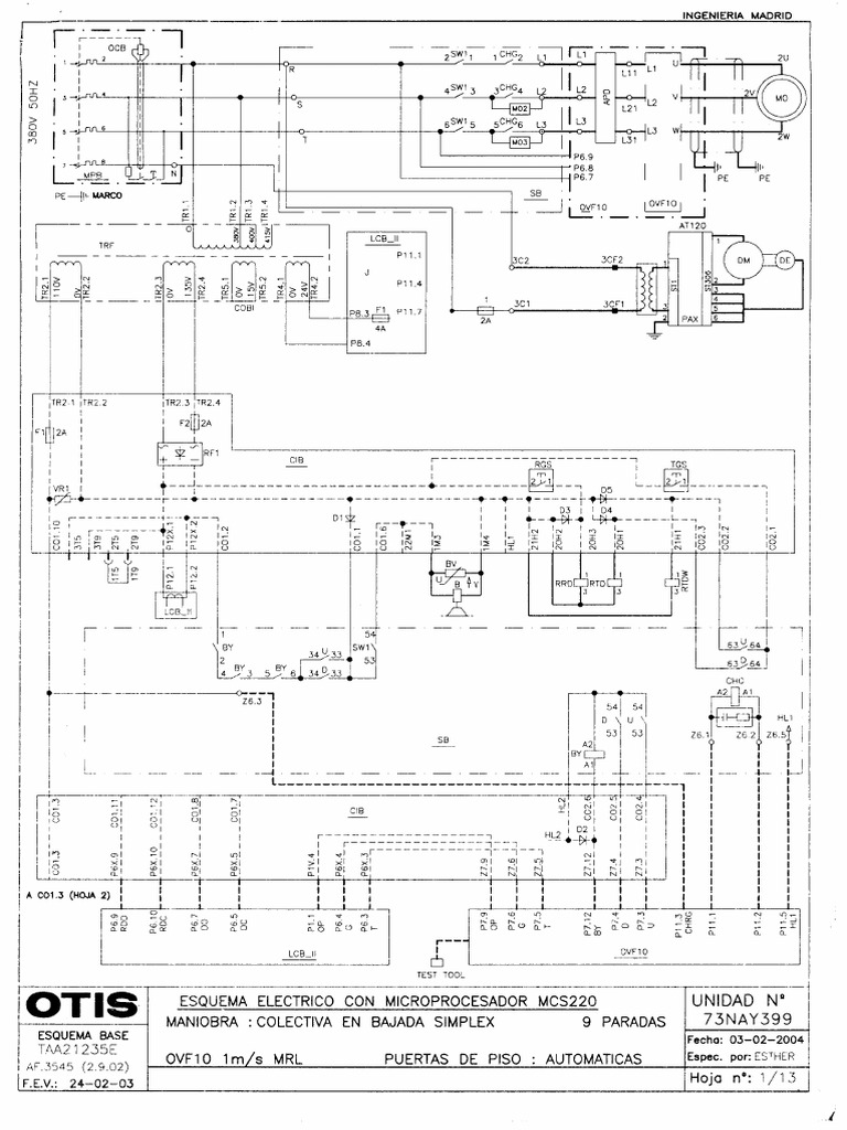 OTIS ESQ MCS220 OVF-10 Las Tablas | PDF