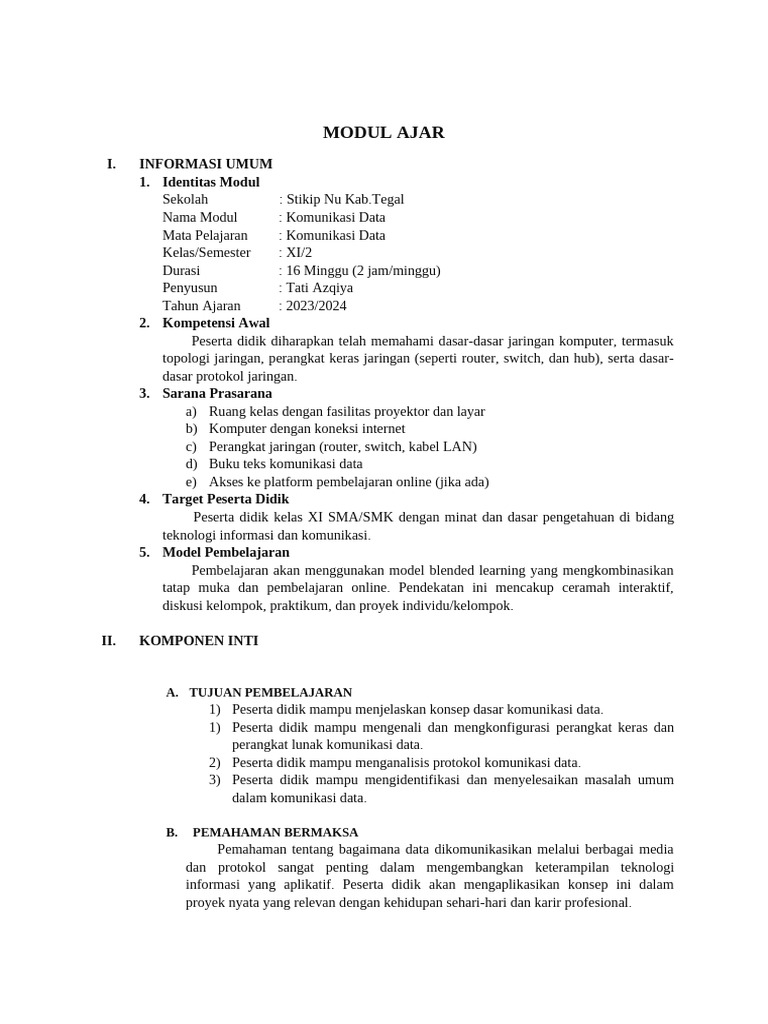 Modul Ajar | PDF