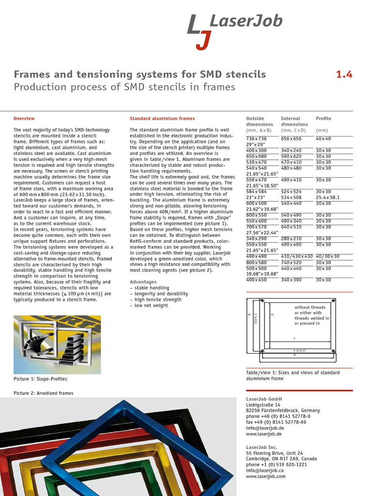 1 4 Frames and Tensioning Systems | PDF