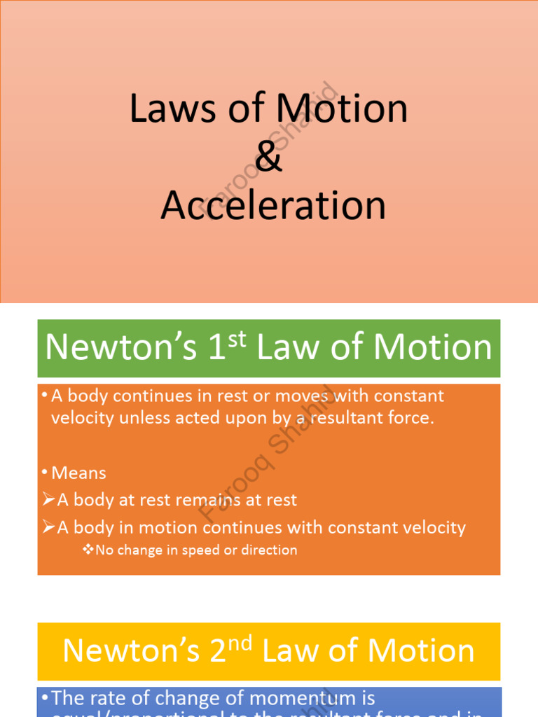 Laws of Motion | PDF