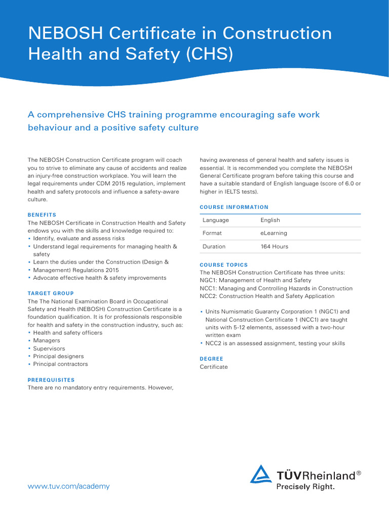 NEBOSH Certificate | PDF