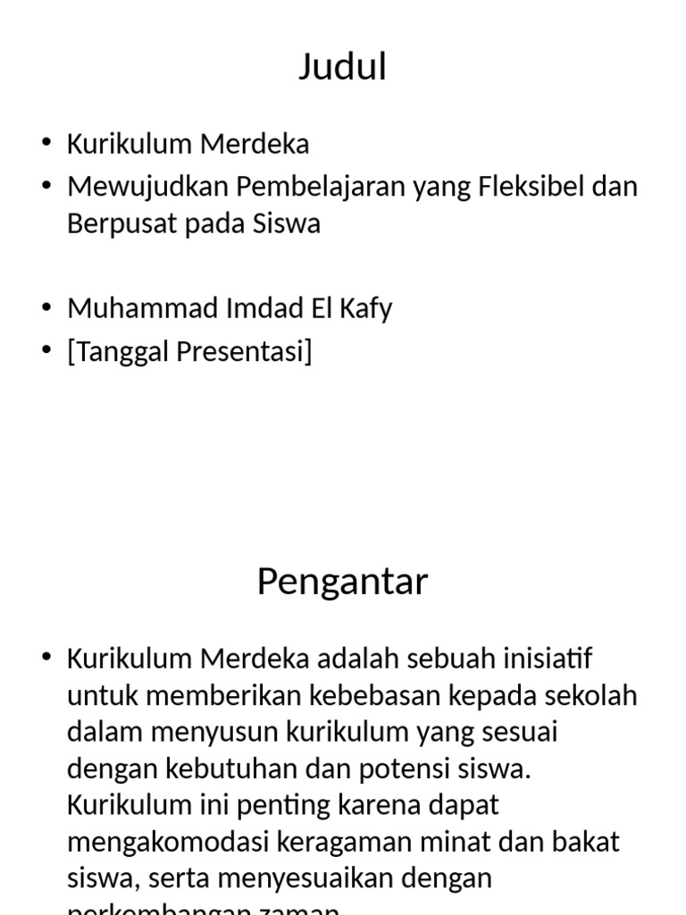Kurikulum Merdeka Presentation | PDF