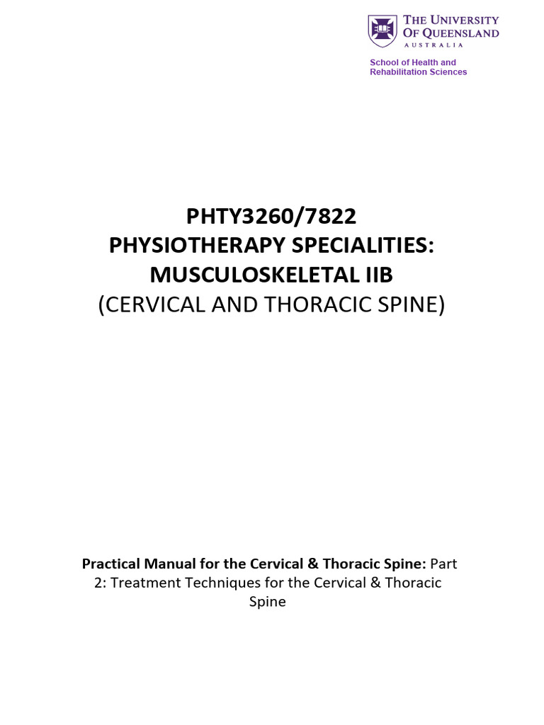 Cervical Manual (Management) | PDF | Anatomical Terms Of Motion | Hand