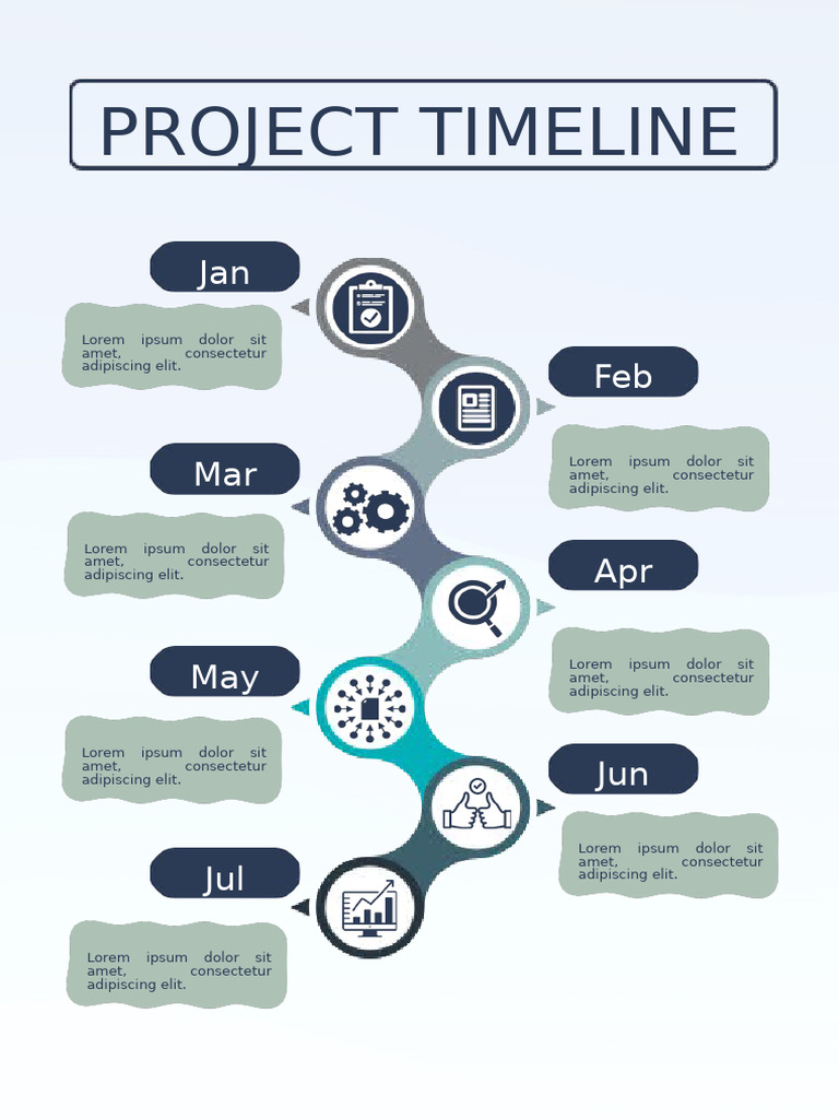 Blue Modern Project Timeline Document (A4) | PDF