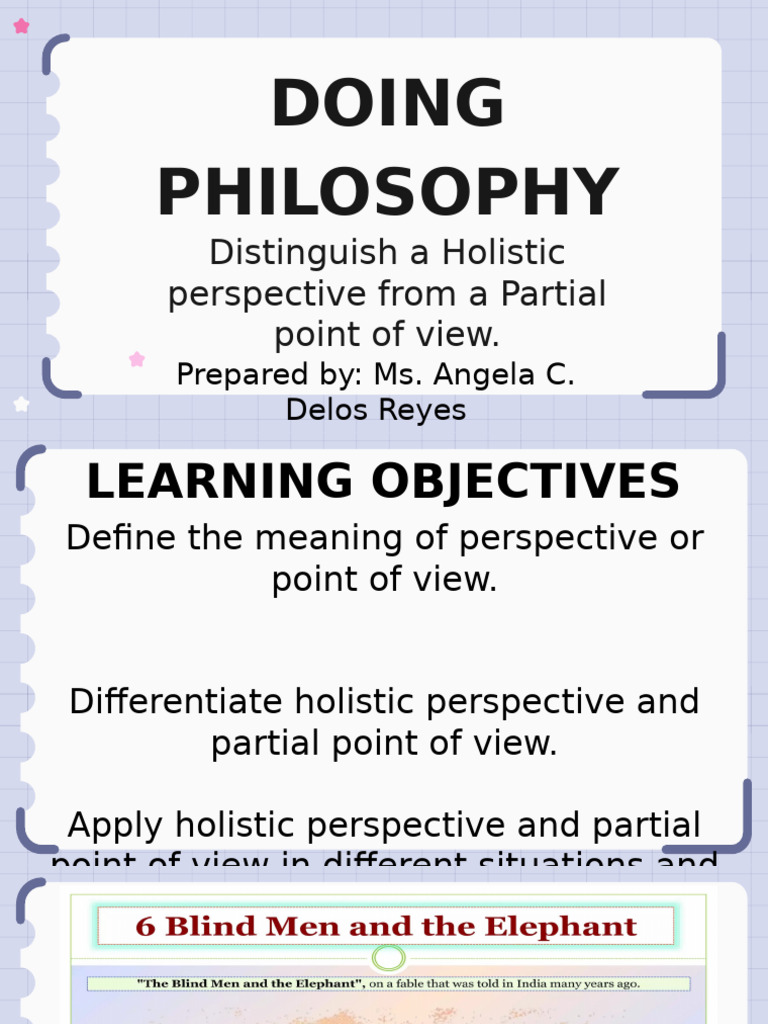 2 Doing Philosophy Holistic and Partial For Students | PDF
