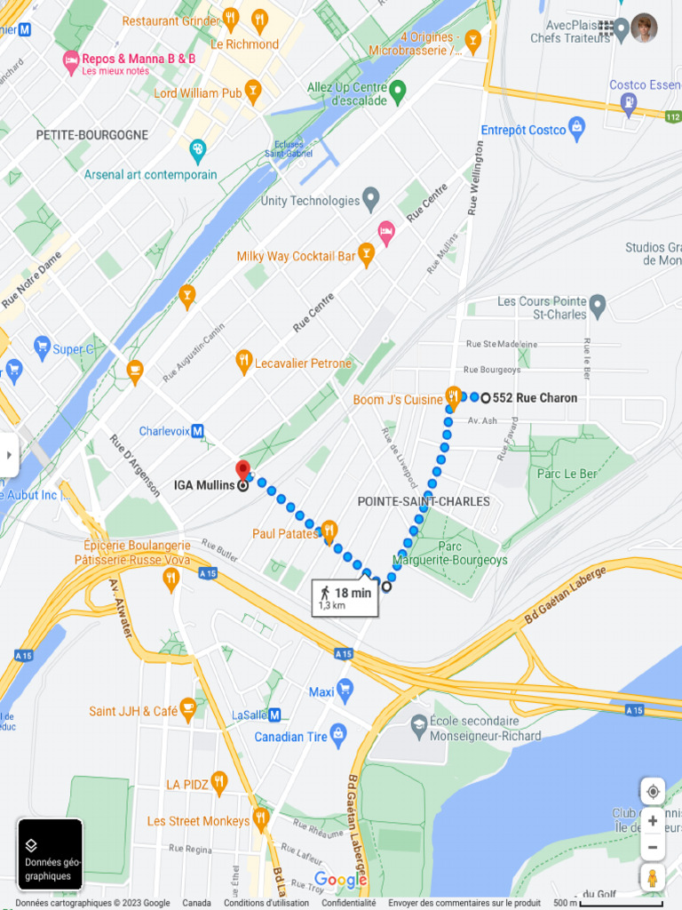 552 Rue Charon, Montréal, QC H3K 2P5 À IGA Mullins, Rue Mullins ...