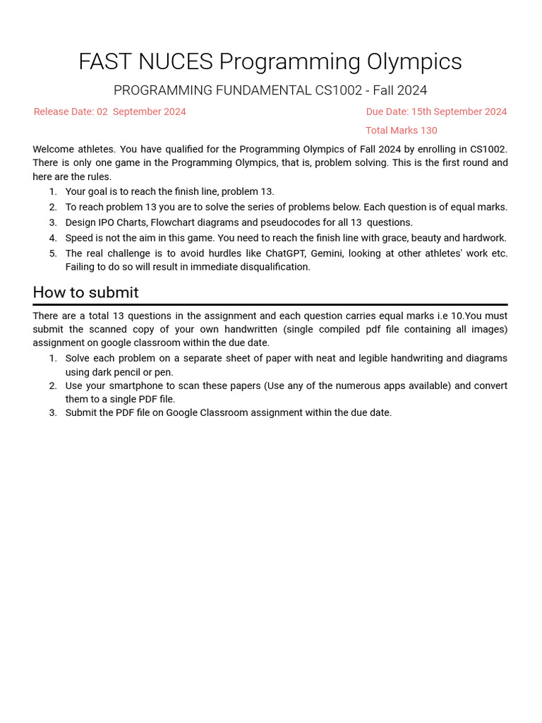 PF Assignment 1 | PDF