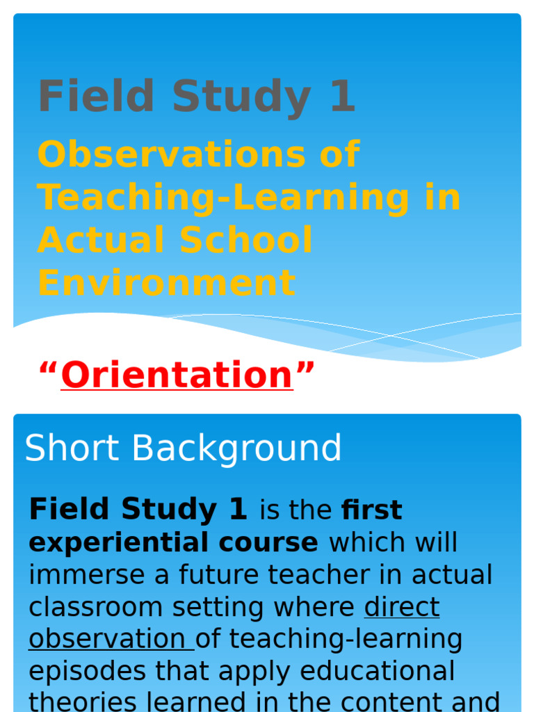 Field Study 1 | PDF