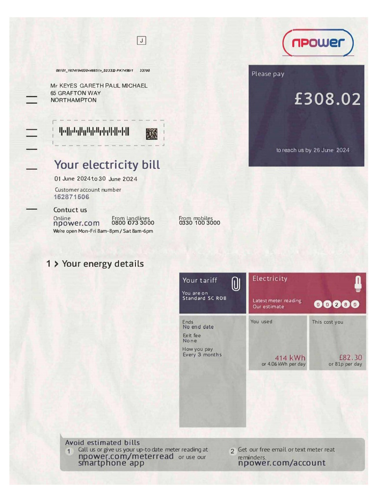 UK Utility - Electronic - Bill | PDF