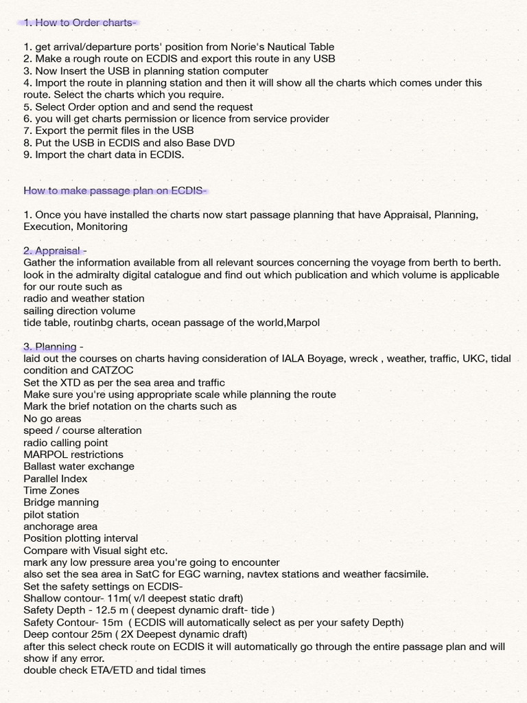 Passage Plan and Chart Correction | PDF | Navigation