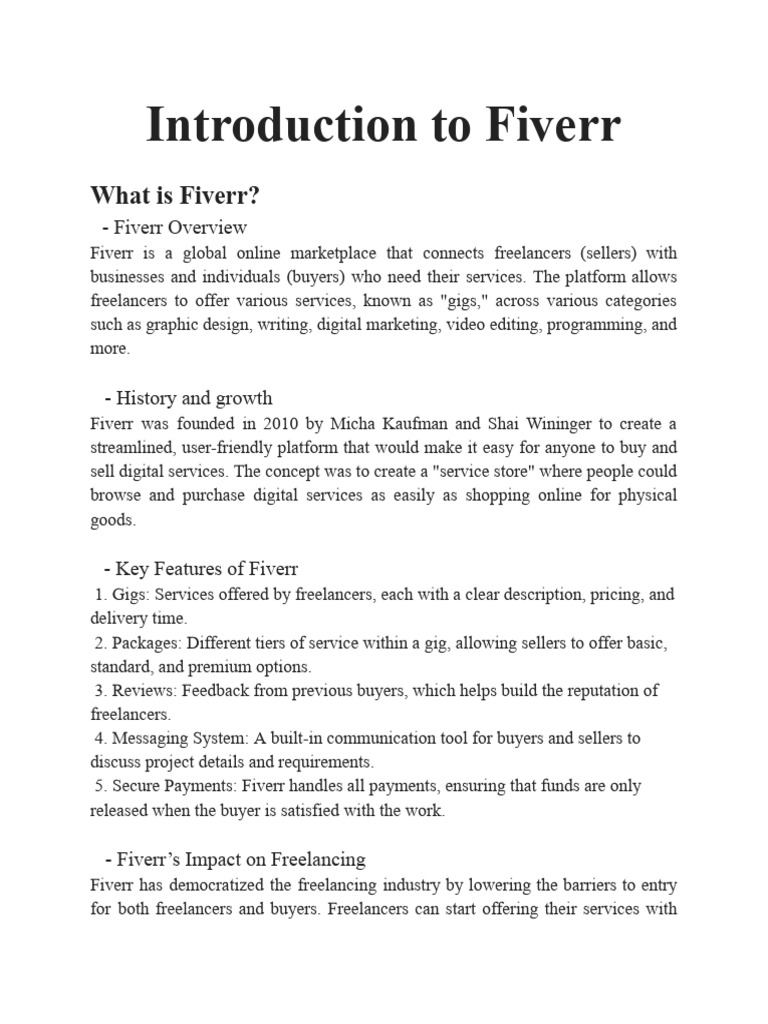 Fiverr Note | PDF