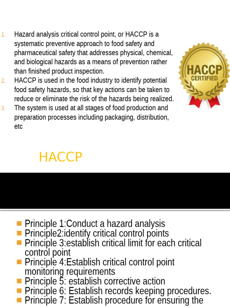 HACCP | PDF