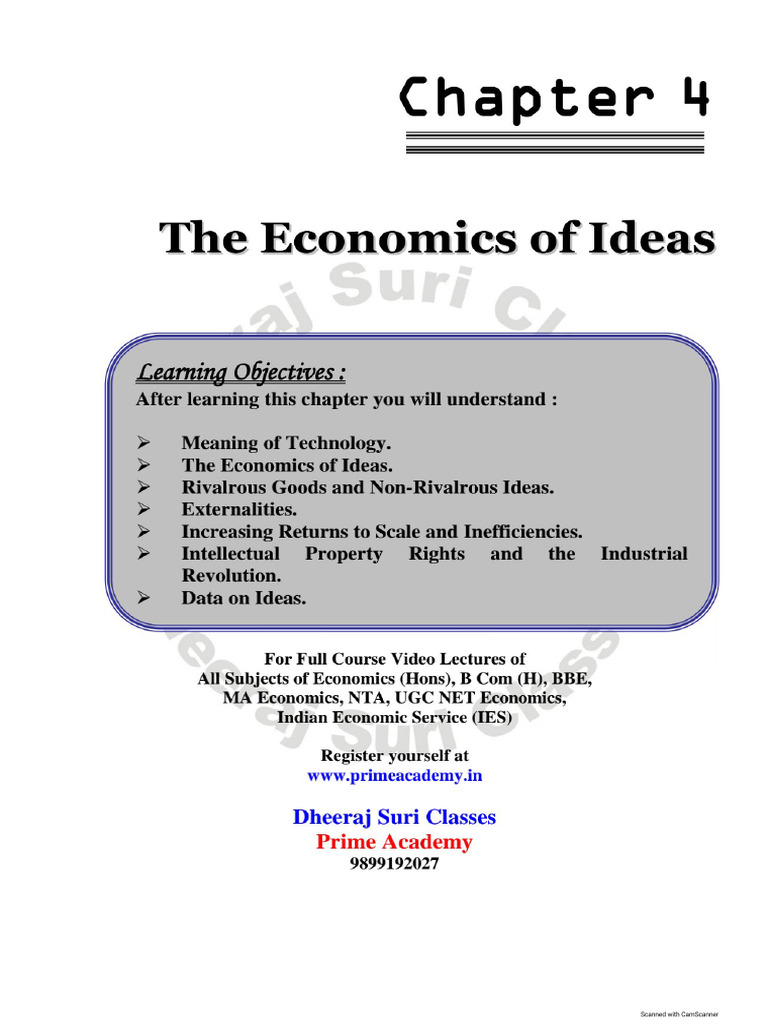 Chapter 4 Economics of Ideas | PDF