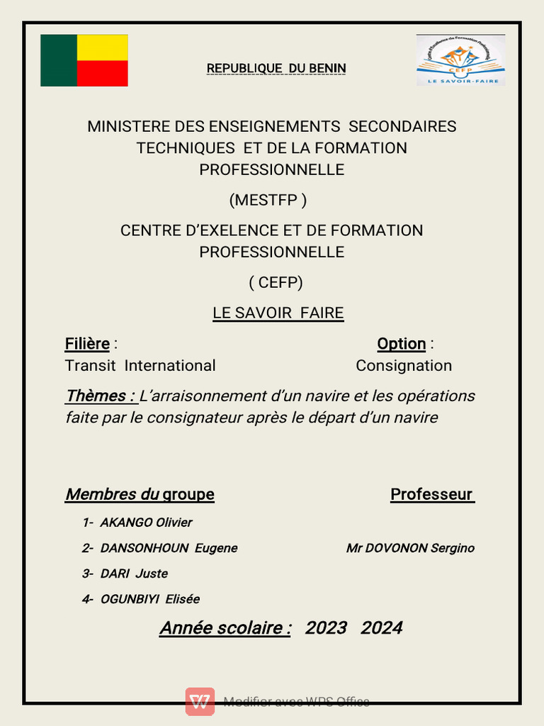 Republique Du Benin | PDF