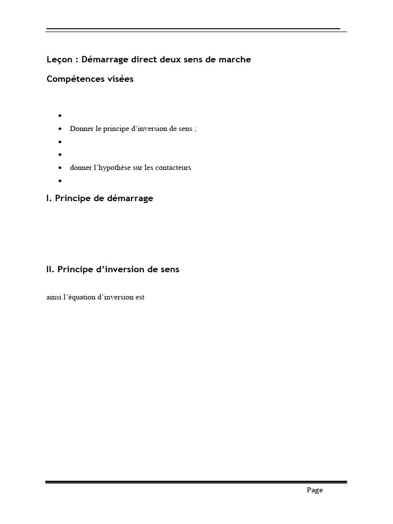 Tp2 Demarrage Deux Sens De Rotation 1 Pdf