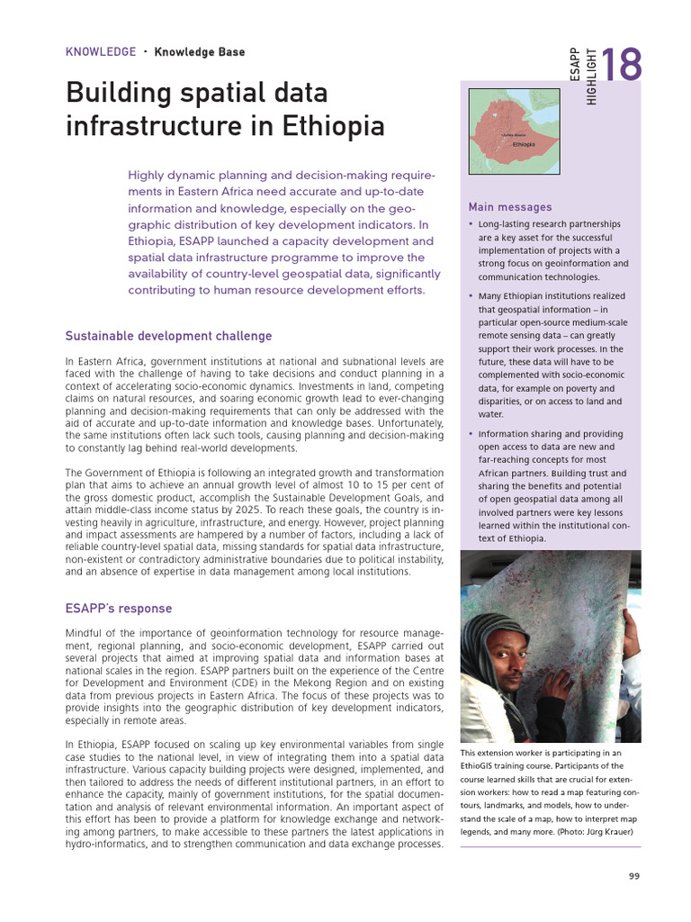 HL18 Building Spatial Data Infrastructure Ethiopia | PDF