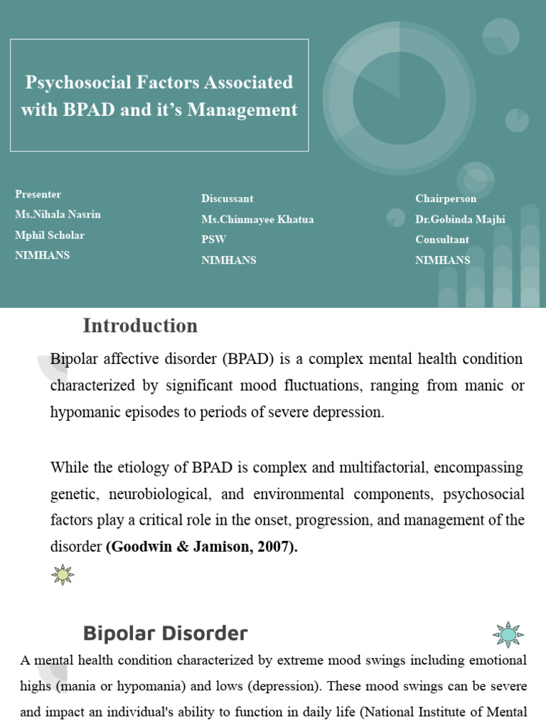 Psychosocial Factors Associated With BPAD | PDF | Bipolar Disorder | Mental Disorder