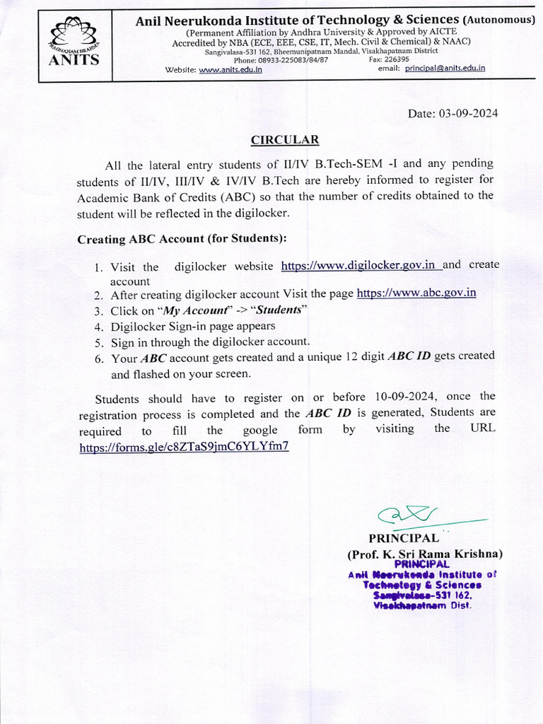 ABC ID CIRCULAR | PDF