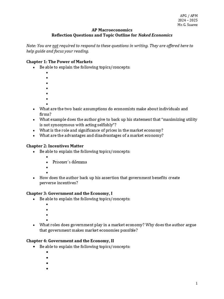 APM Summer Reflection Qs | PDF