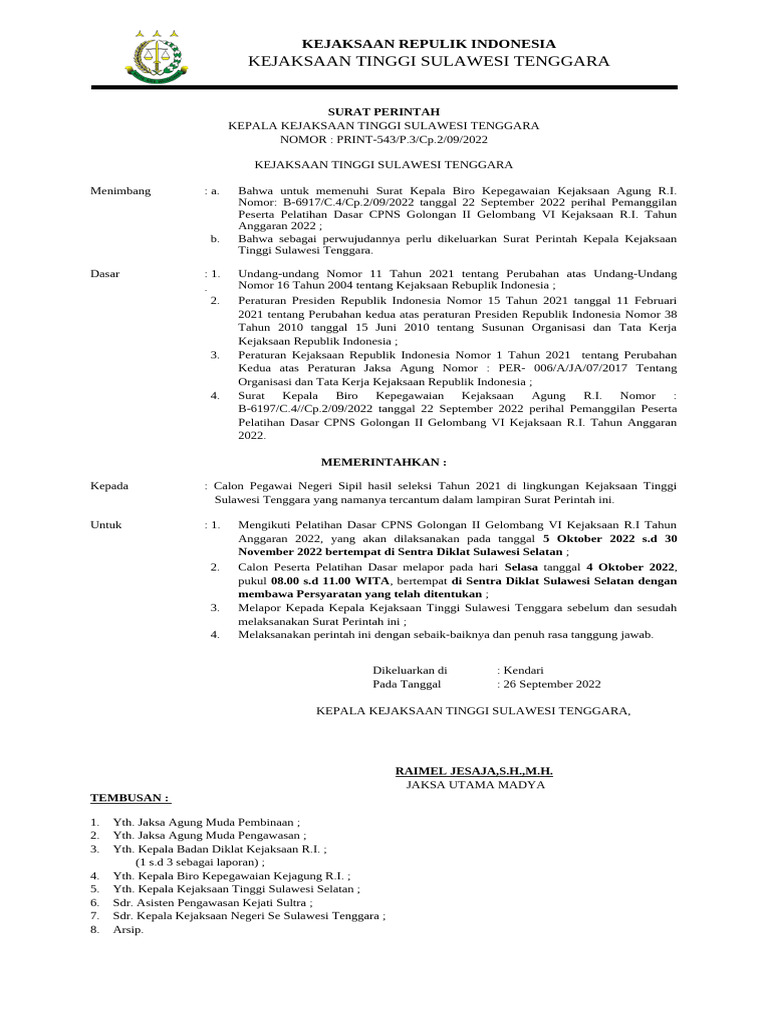 latihan surat dinas membuat surat dengan tabel | PDF
