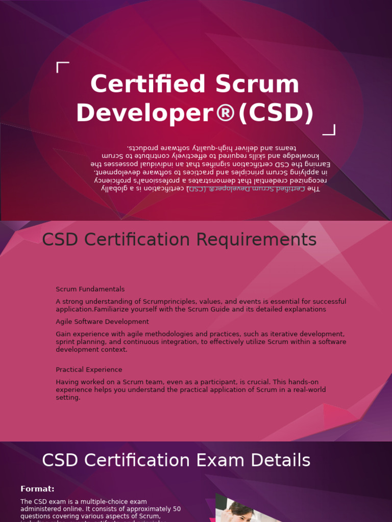 Certified Scrum Developer | PDF | Career & Growth