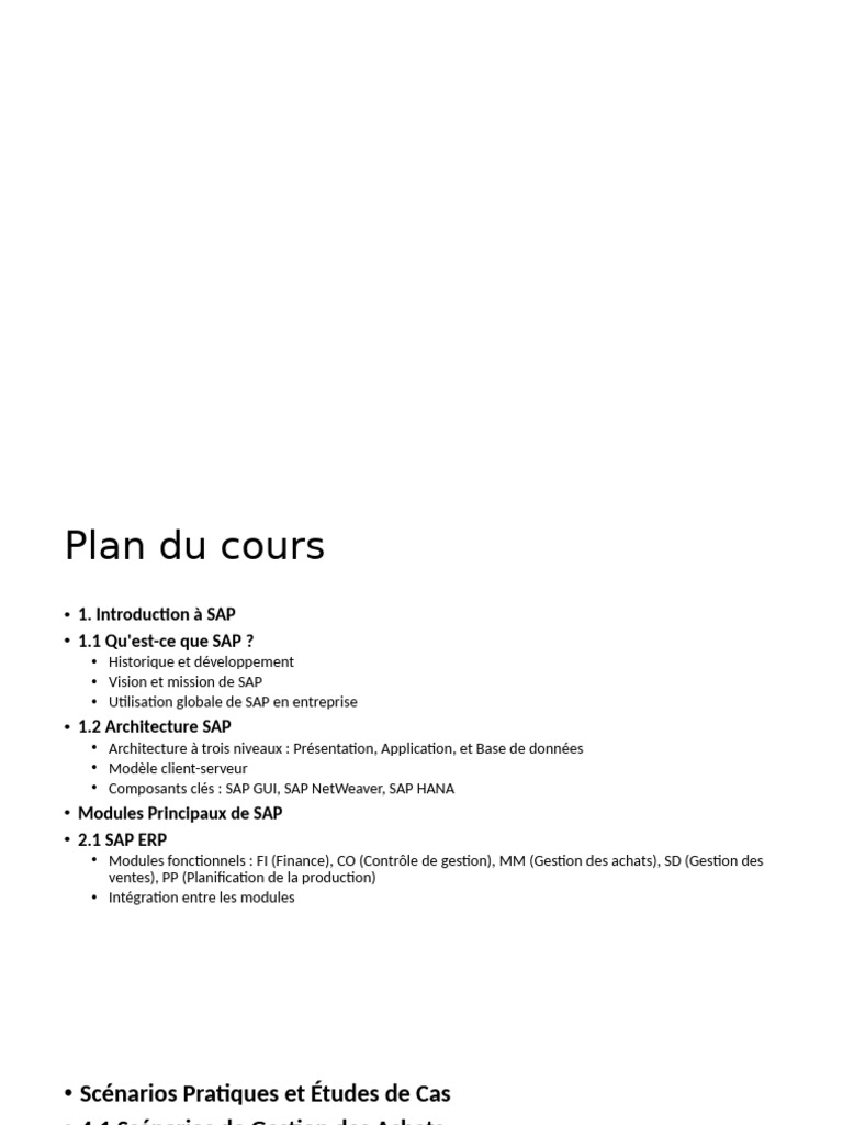 Cours SAP | PDF
