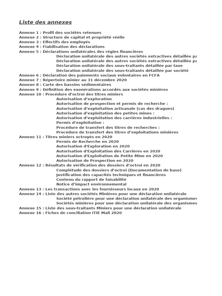 Annexes 1 à 15 | PDF
