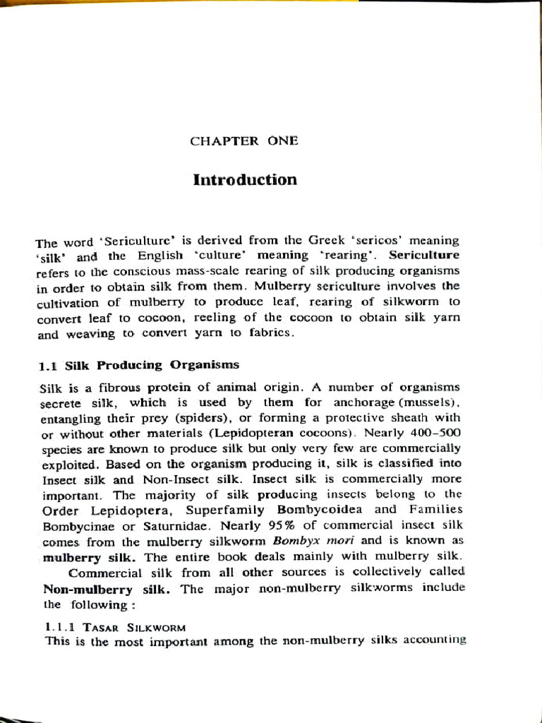Introduction to Sericulture | PDF | Silk | Fibers