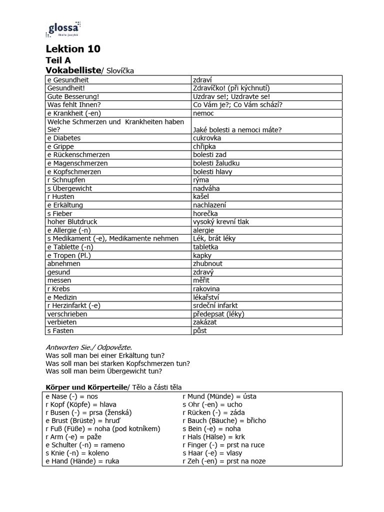 Tangram 1B Lektion 10 | PDF
