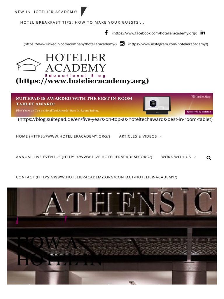 How A Hotel In Athens Became The Ideal Example Of Hotel Signage
